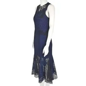 Jonathan Simkhai | Dresses | Jonathan Simkhai Blue Black Lace Trumpet ...